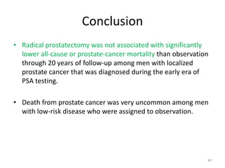 Follow up of prostatectomy versus | PPTX