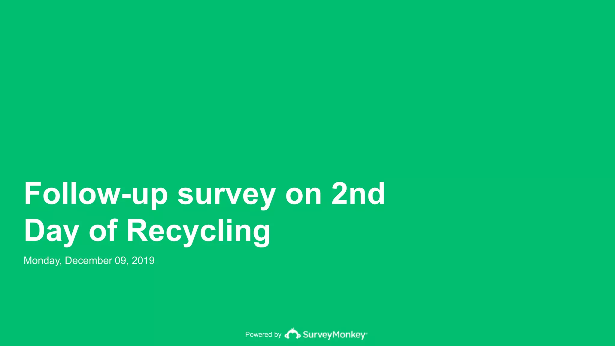 Recycling Survey Results | PPT