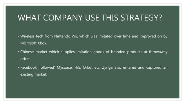 Follower/Latecomer Strategy | PPT