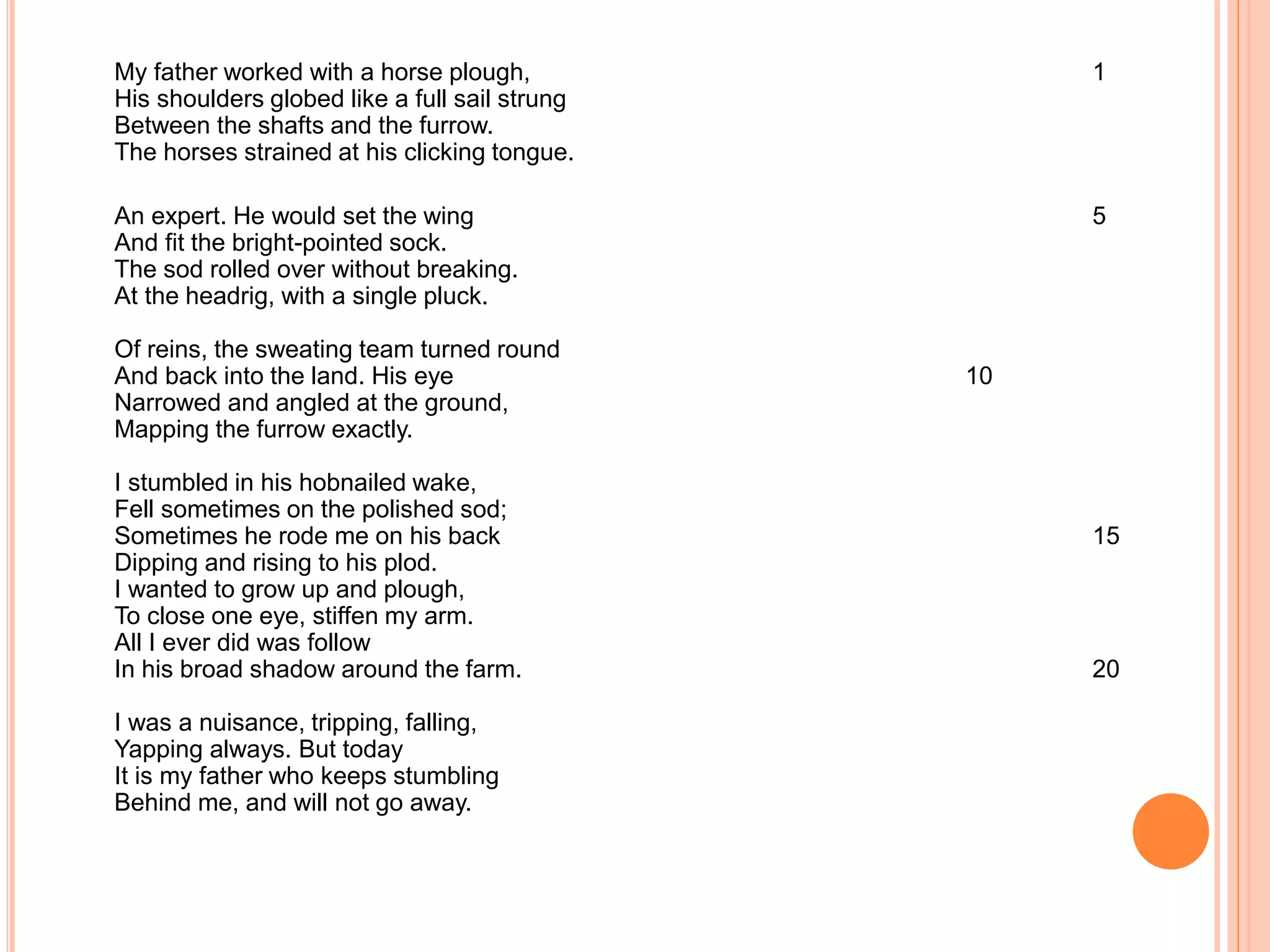 Follower - Seamus Heaney | PPTX