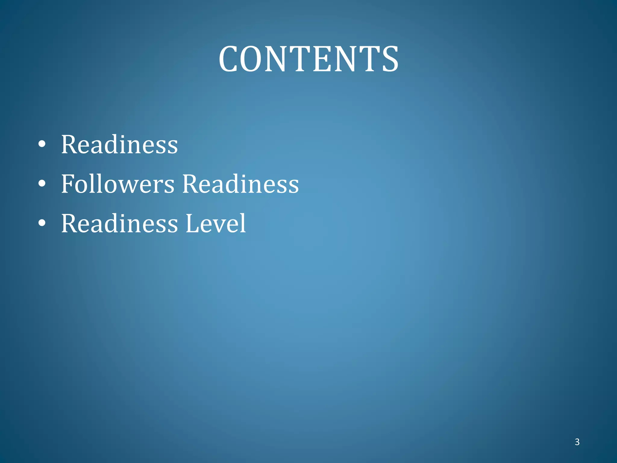 Followers readiness | PPTX