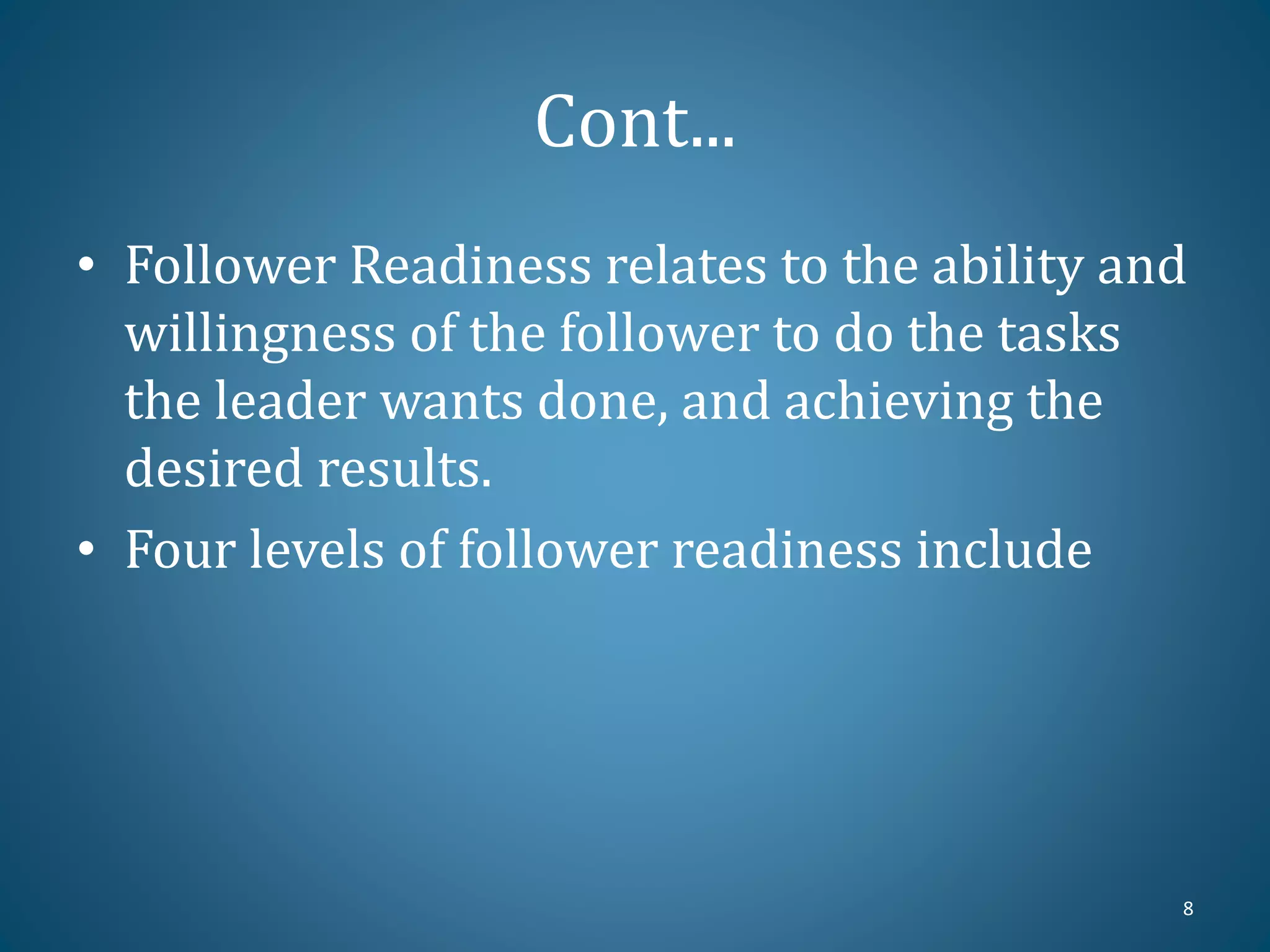 Followers readiness | PPTX