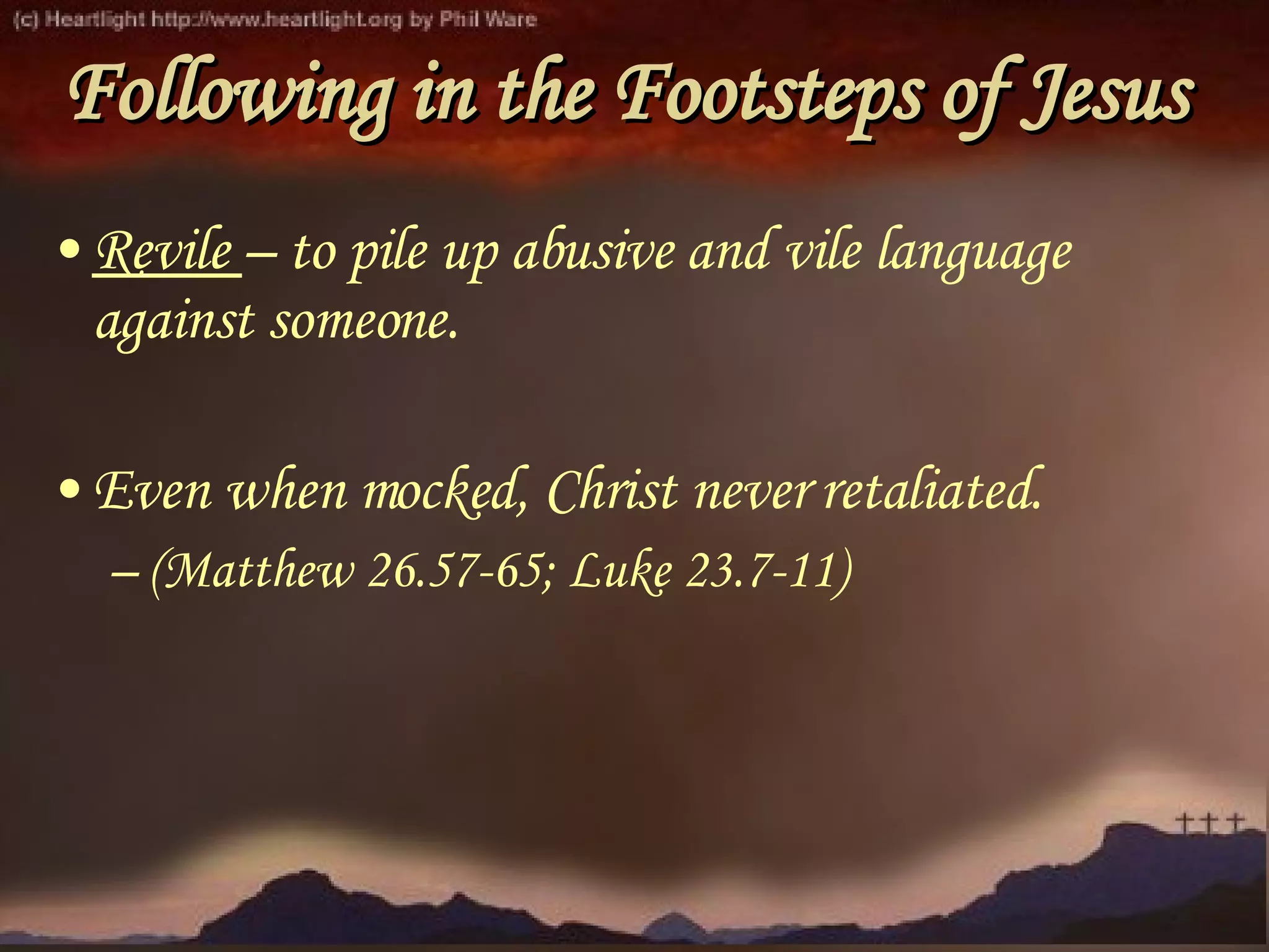 Following In The Footsteps Of Jesus | PPT
