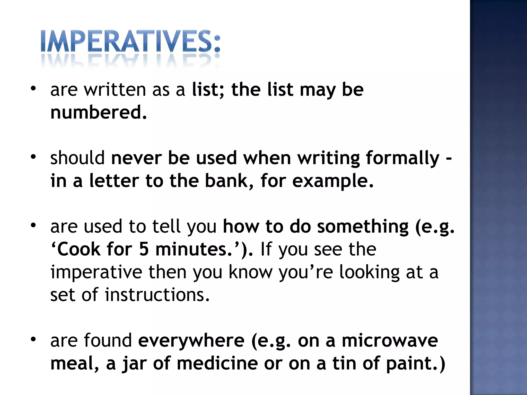 Following and writing instructions | PPT
