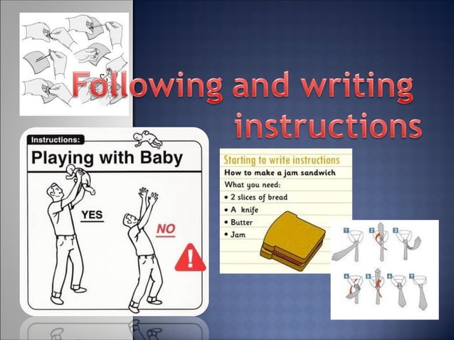 Following and writing instructions | PPT