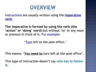 Following and writing instructions | PPT