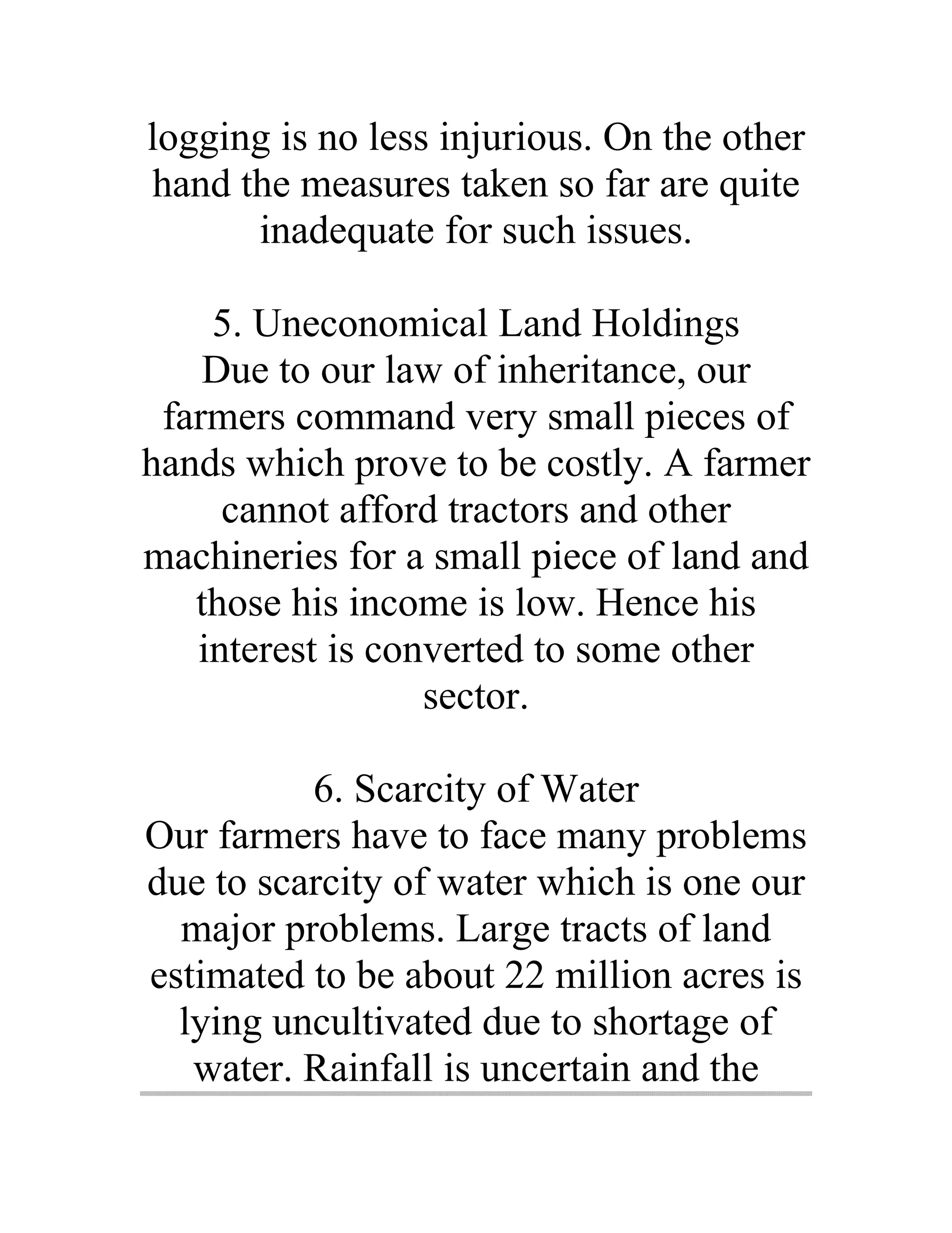 causes of backwardness in agriculture | DOC