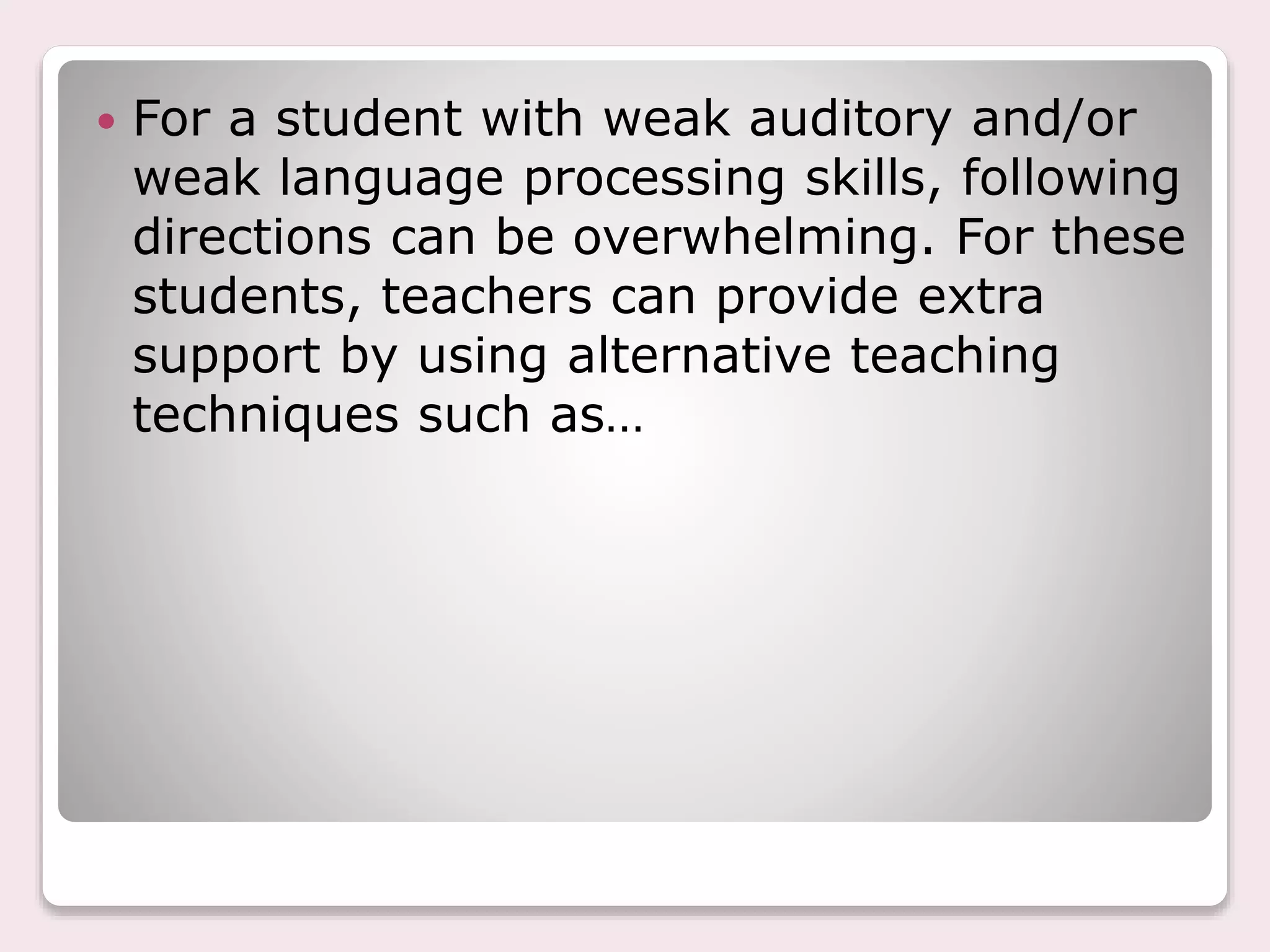 Helping the Student Having Difficulty Following Directions | PPTX