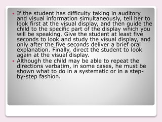 Helping the Student Having Difficulty Following Directions | PPTX