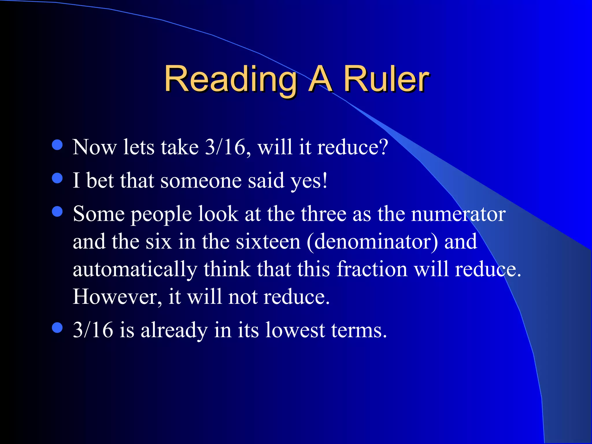 Measurement Lesson Reading a Ruler | PPT