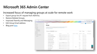 Following the Evolution of Office 365 Groups to Microsoft 365 Groups | PPT