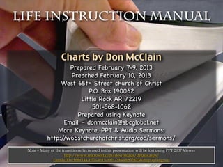 The Bible - The Life Instruction Manual | PPT