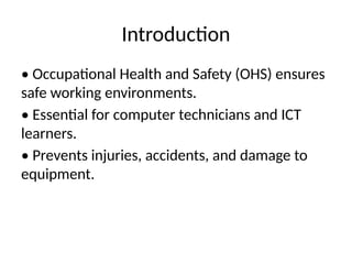 Follow OHS Procedures in Maintaining Computer Systems and Networks.pptx