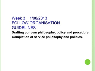 Follow policies week 11 recap all | PPT