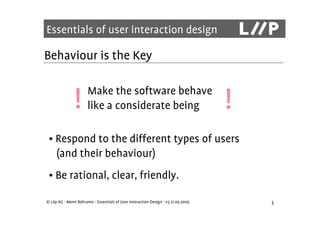 Follow the Flow - Essentials of User Interaction Design | PPT