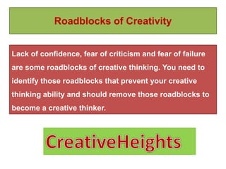 Follow these 4 simple tips to become a creative thinker | PPT