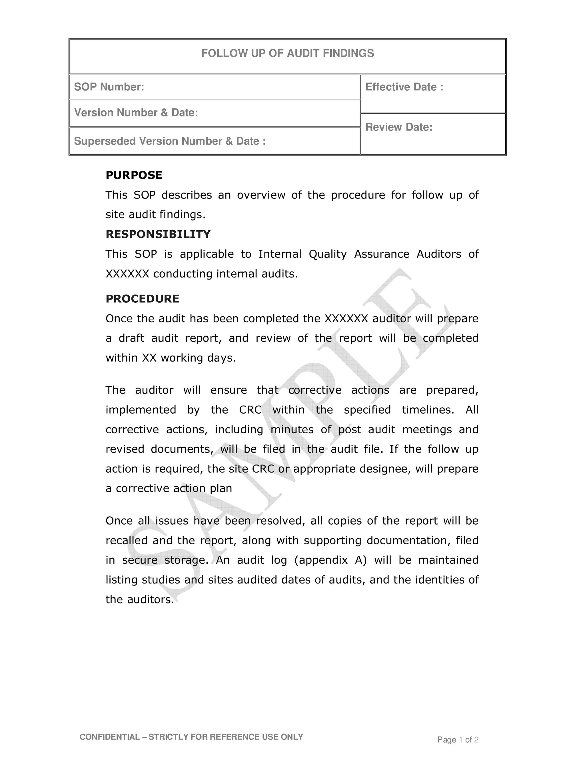 Followup Audit Findings | PDF