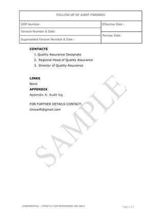 Followup Audit Findings | PDF
