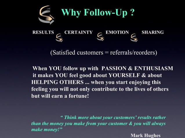 Follow up follow up follow through | PPT