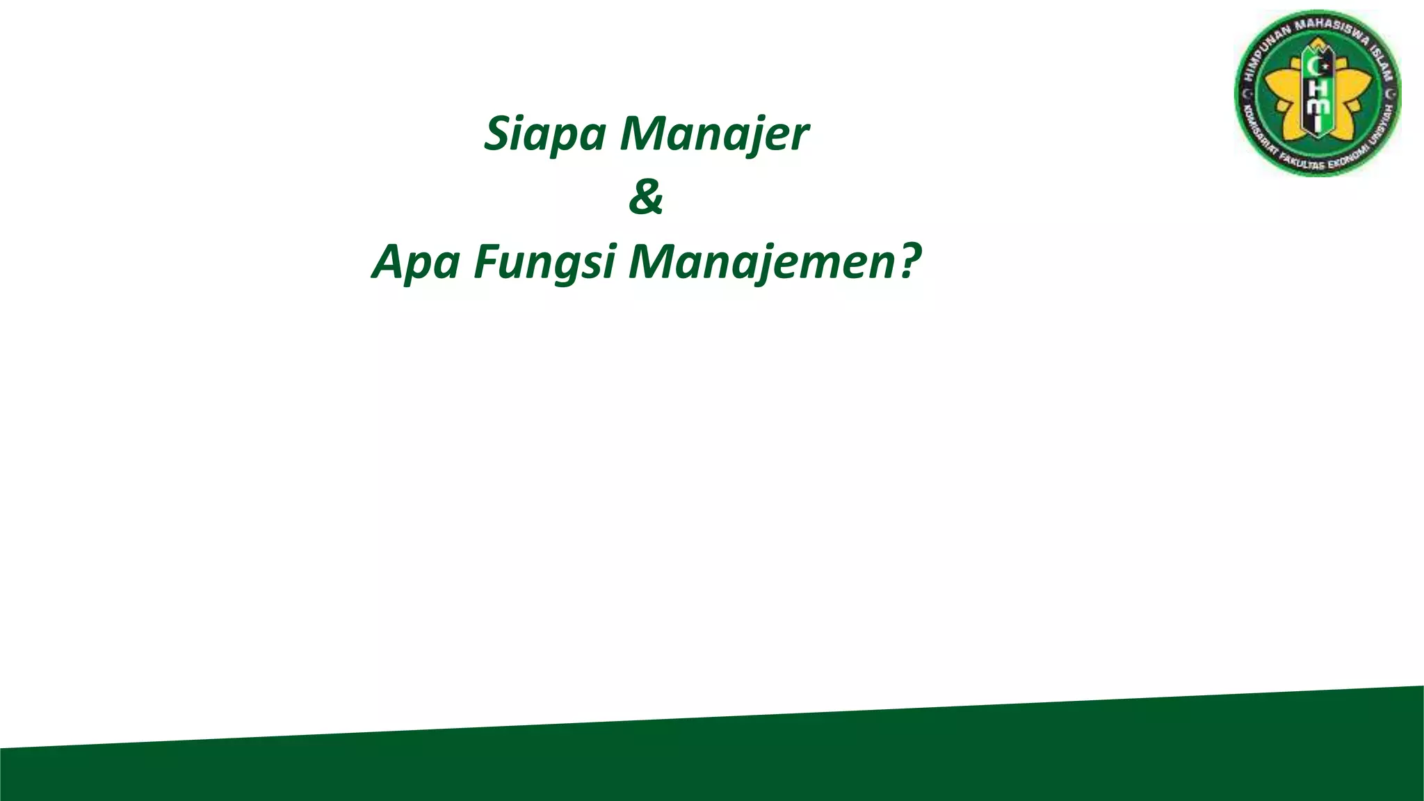 Kepemimpinan, Manajemen dan Organisasi (KMO) | PPTX