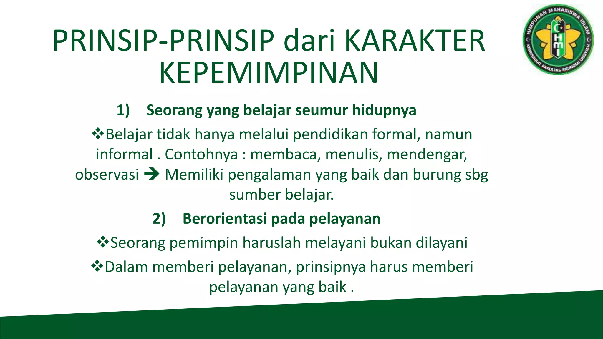 Kepemimpinan, Manajemen dan Organisasi (KMO) | PPTX