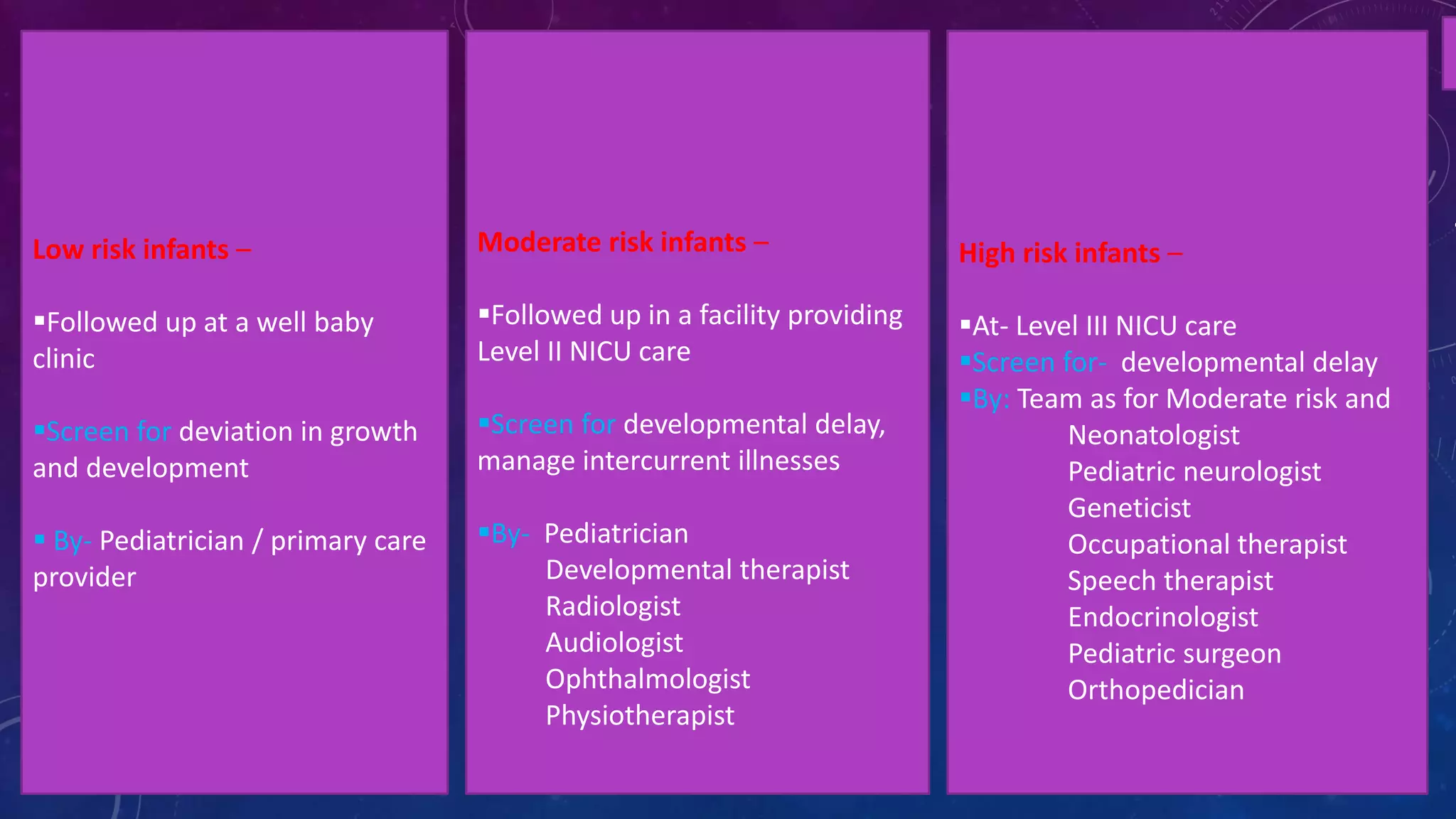 Follow up of high risk newborn | PPTX
