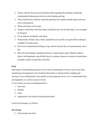 Follow workplace hygiene procedures to follow | DOC
