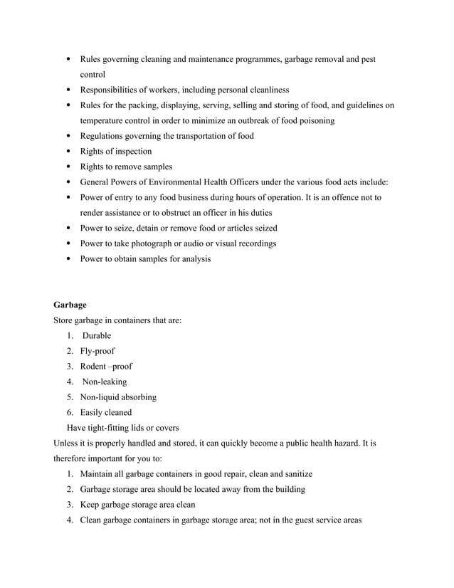 Follow workplace hygiene procedures to follow | PDF