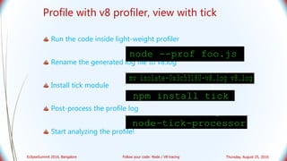 Follow your code: Node tracing | PPTX | Web Development | Internet