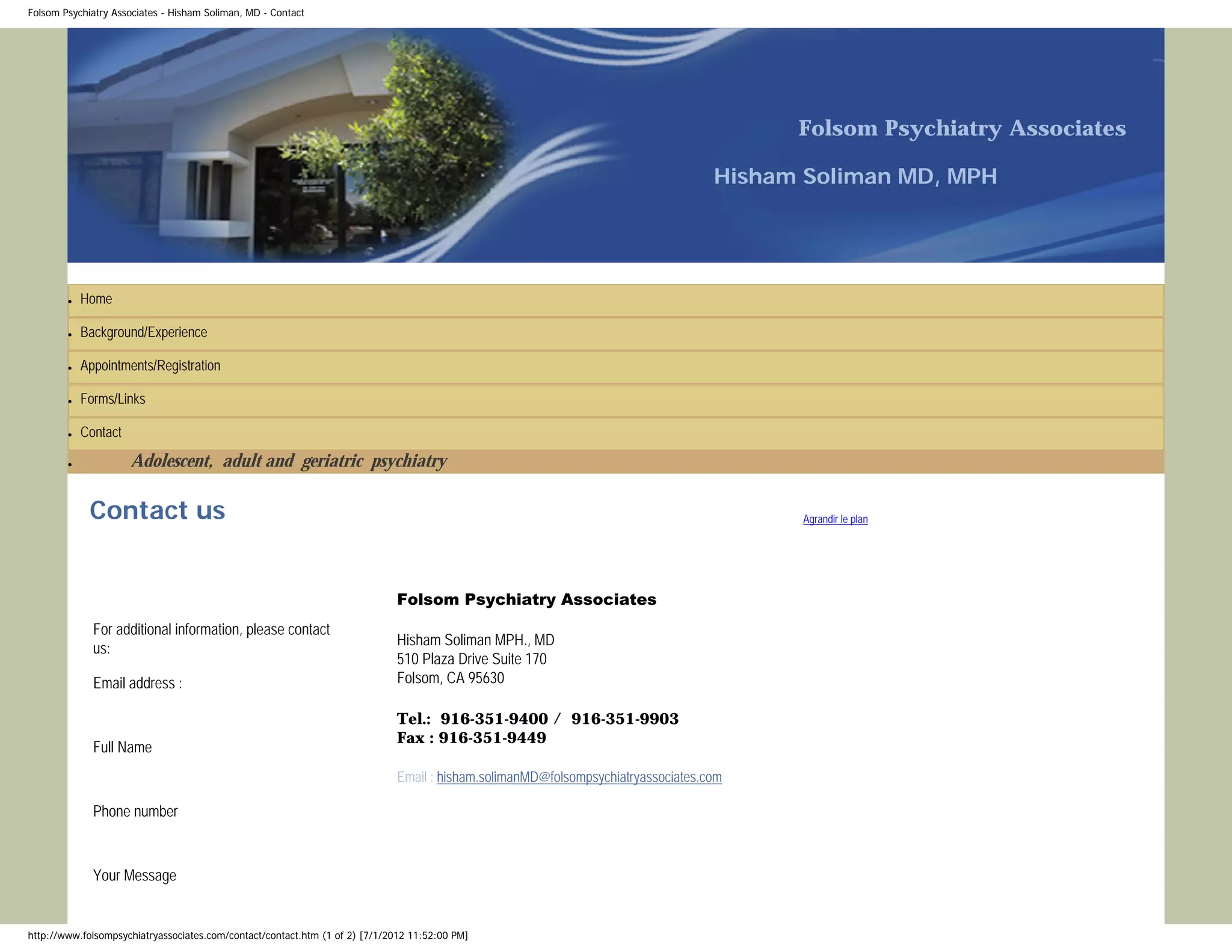 Folsom Psychiatry Associates | PDF