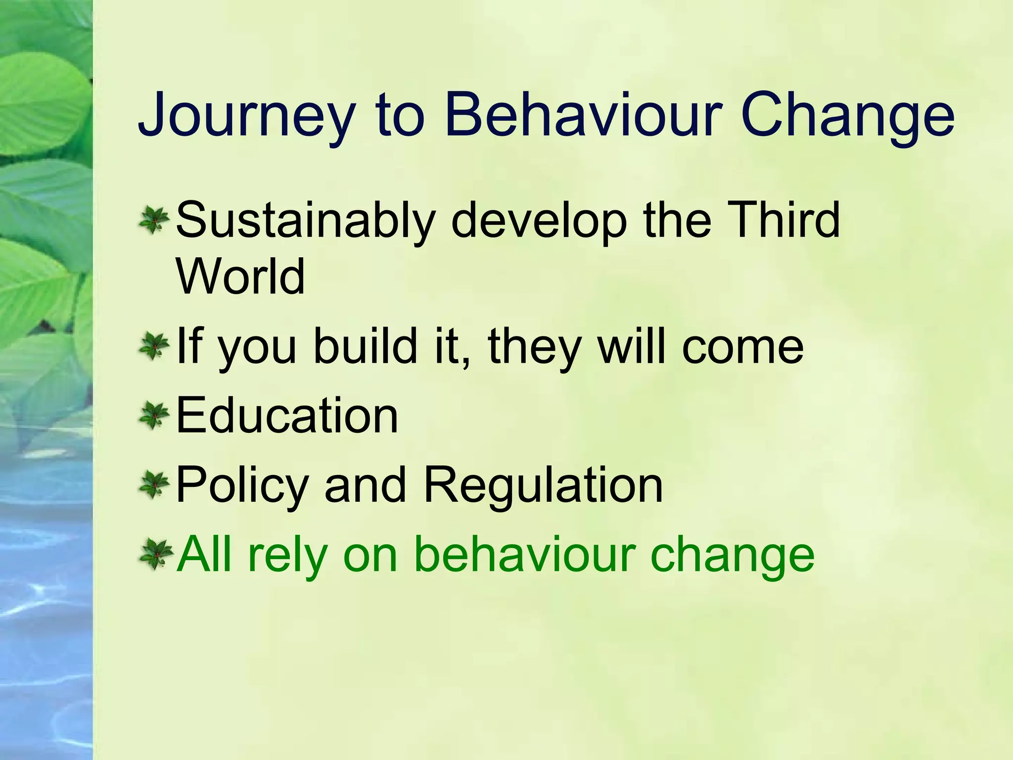 Changing Behaviour | PPT