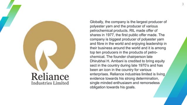 Reliance Industries Ltd.(RIL) Company Overview Presentation | PPTX ...