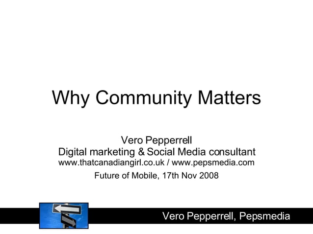 Why Community Matters | PPT