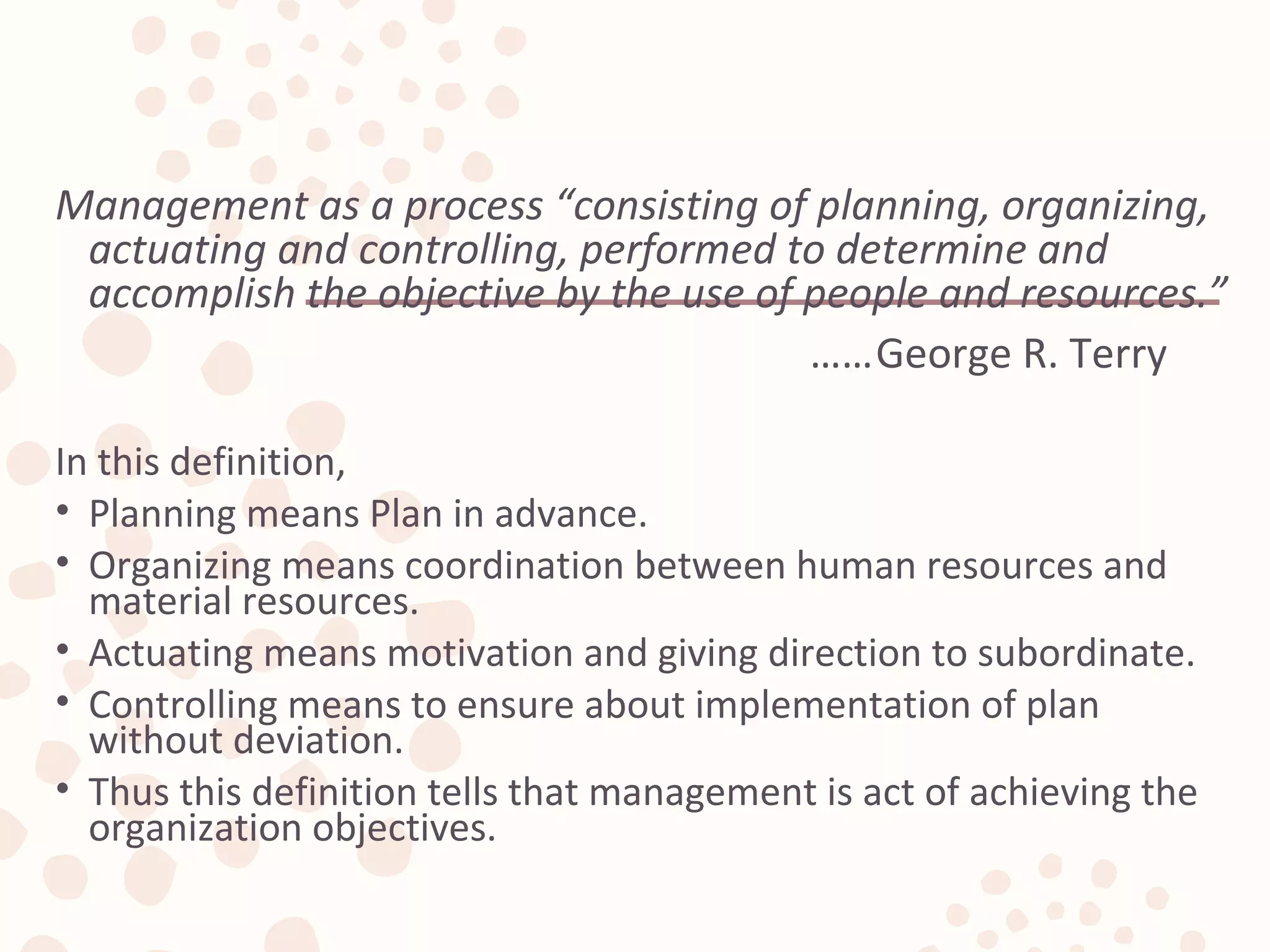 Concepts of Management | PPT