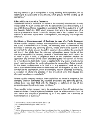 Incorporation of Company in India | DOC