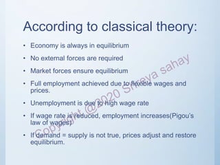 classical economic theory Vs Keynisian Theory - an overview | PPTX