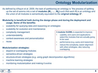 FOMI2017 - A method to generate a modular ifcOWL ontology | PPT