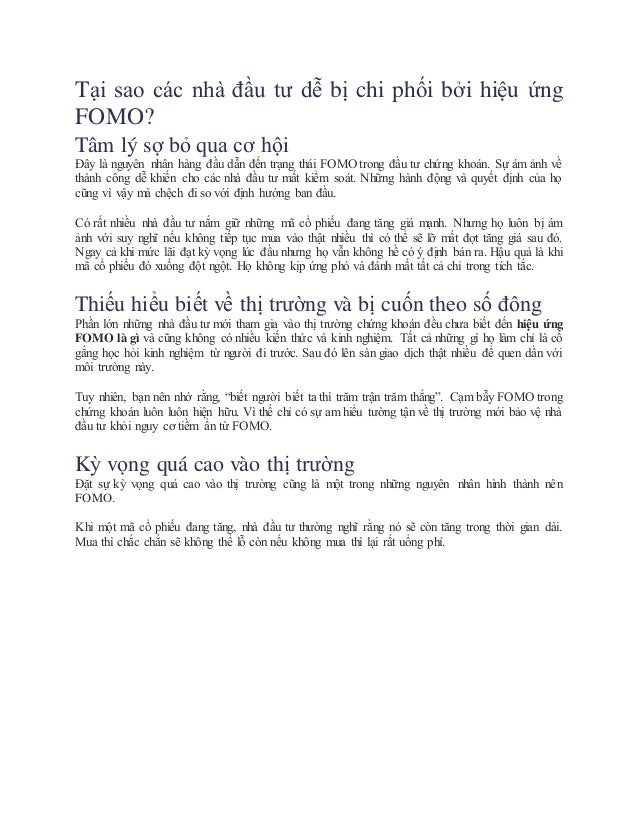 Fomo la gi hieu ung fomo trong chung khoan | DOCX