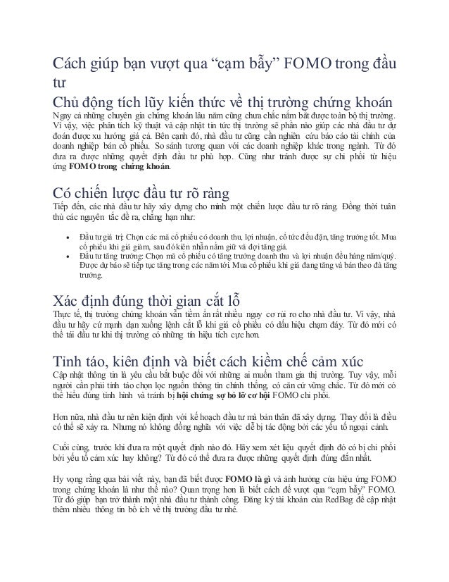 Fomo la gi hieu ung fomo trong chung khoan | DOCX