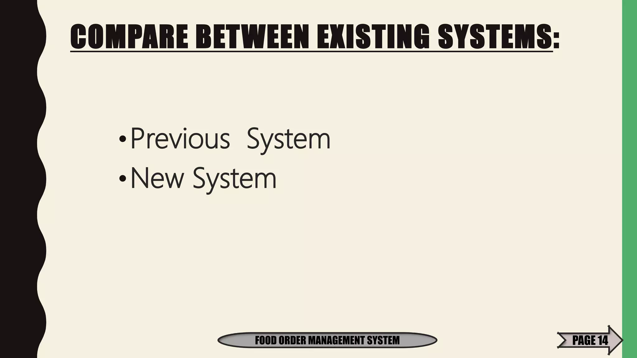 Food Order Management System | PPTX
