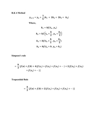 Fomulae numerical computing | PDF