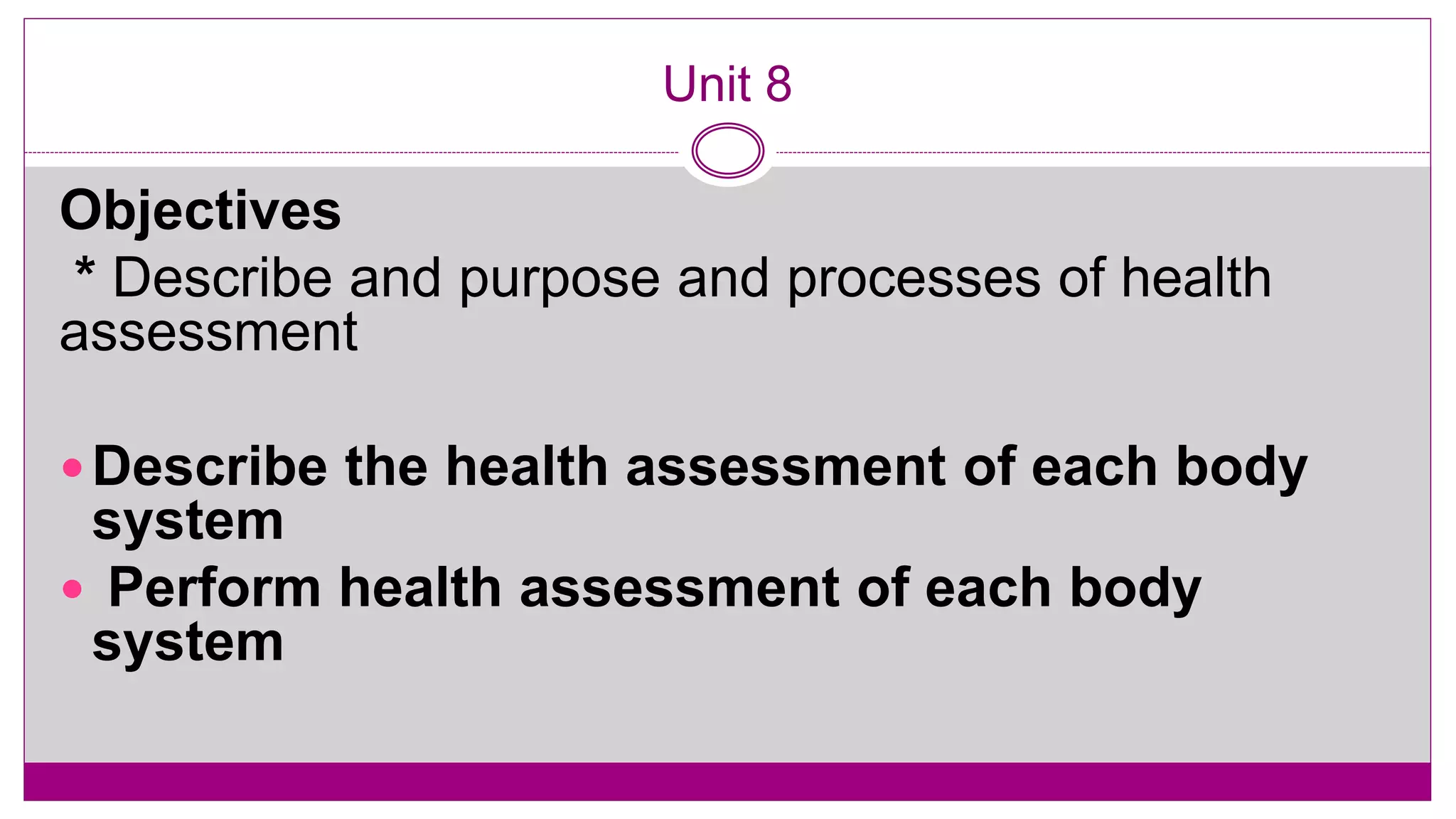 Nursing health assessment | PPTX