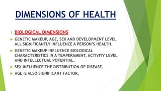 Health,concepts,dimensions and maslows hierarchy of needs. | PPTX