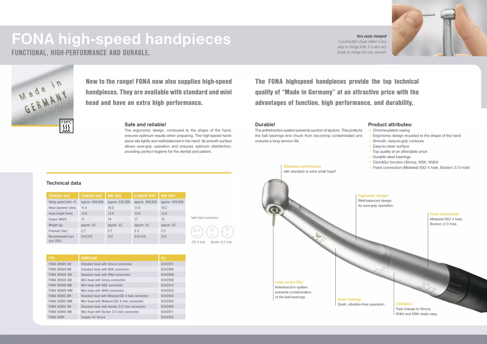 Fona high speed handpieces brochure | PDF
