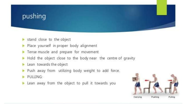 Fon body mechanics, positions, rom exercise | PPTX