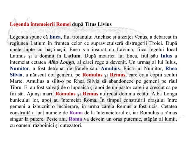 Fondarea Romei. Istorie și legendă.pptx