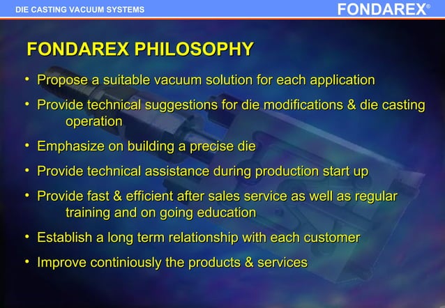 Fondarex Vacuum Technology AND APPLICATON .ppt