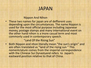 East Asia (Fondly names) | PPTX