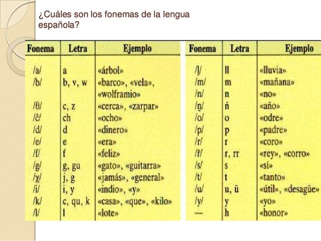 Fonemas y letras 1 eso