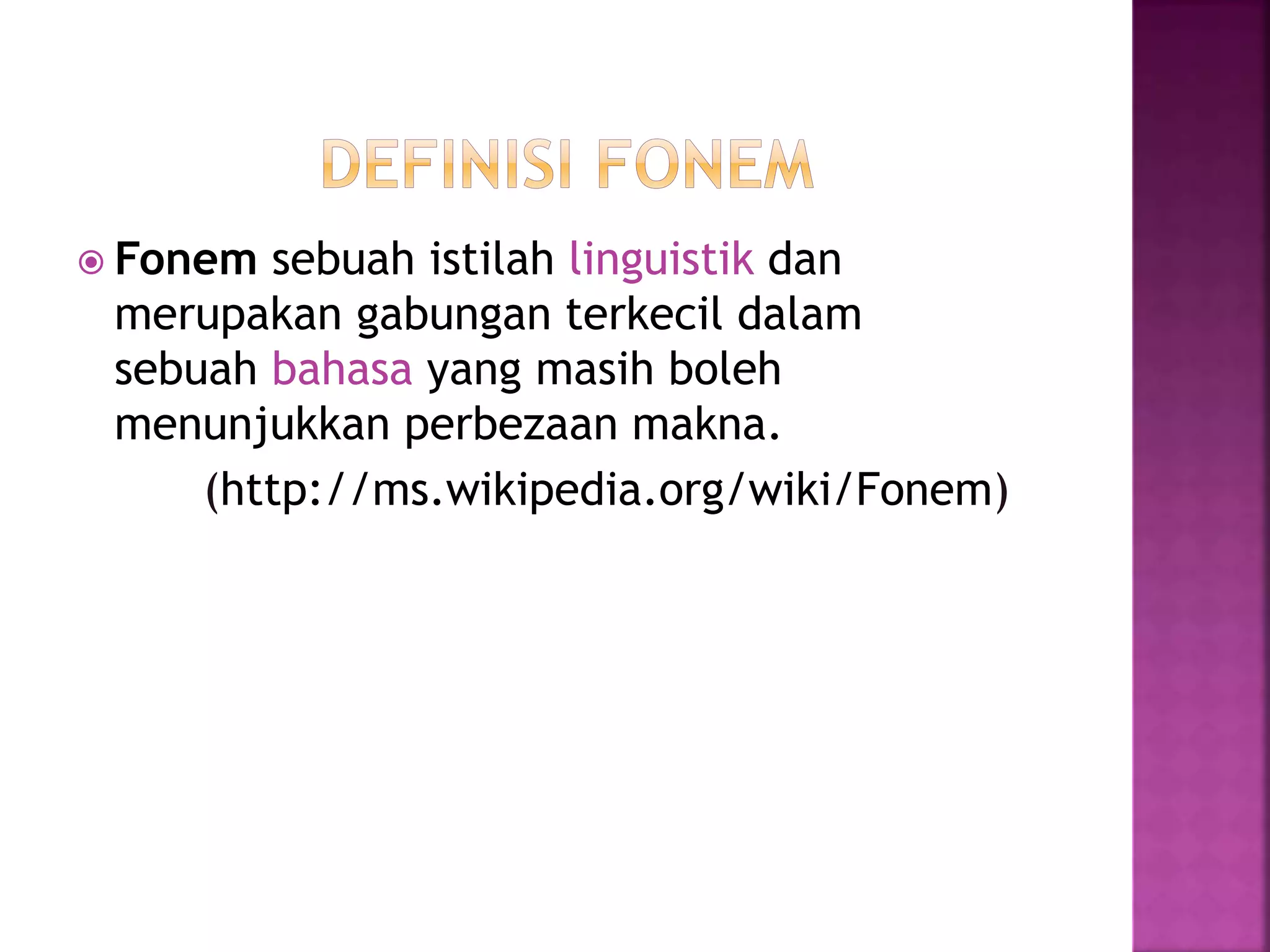 Fonem bahasa melayu | PPTX